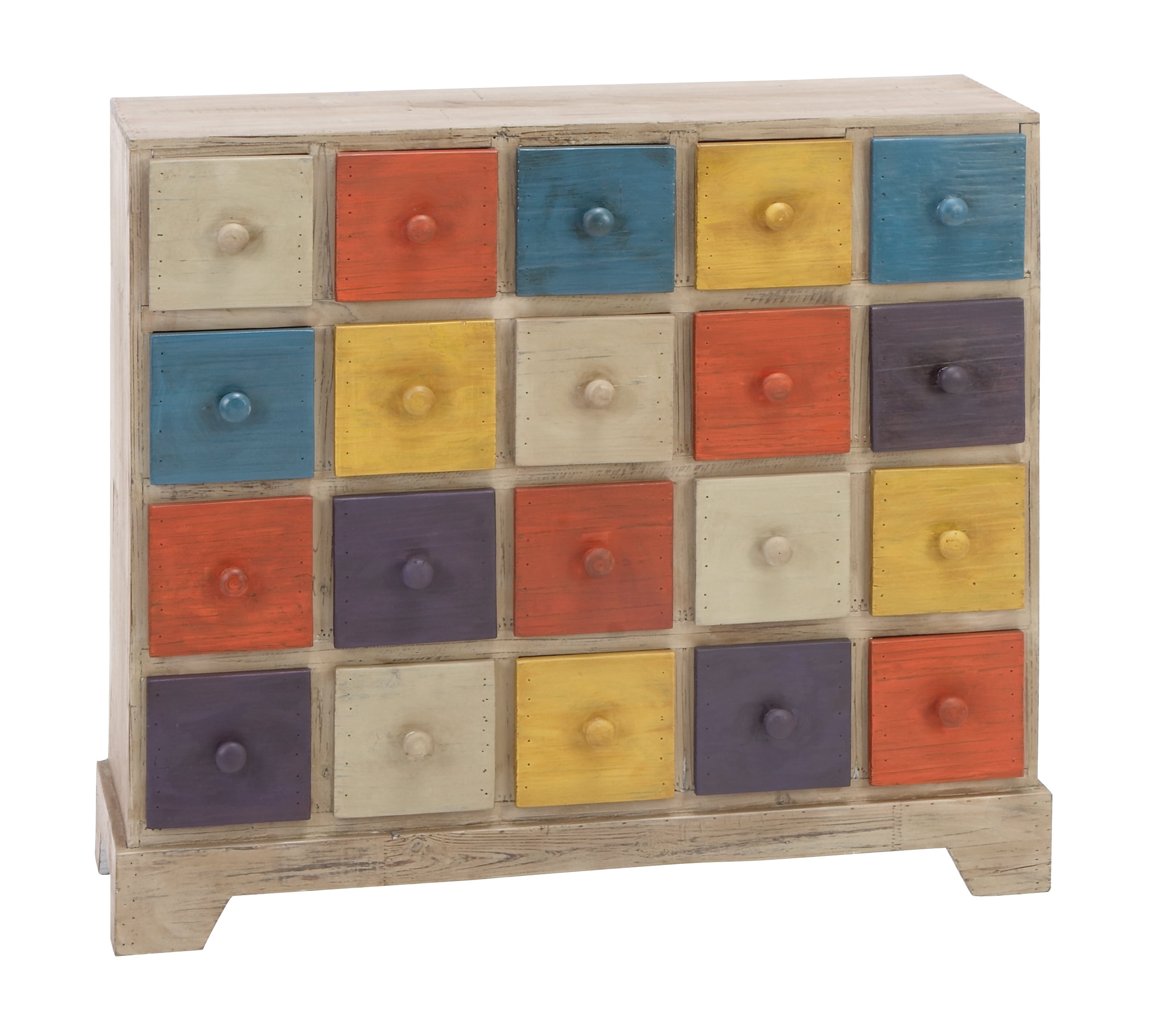 Decmode Modern 20-Drawer Wooden Chest, Gray - Walmart.com