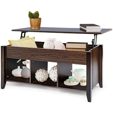 Yaheetech Lift Top Coffee Table with Hidden Storage, Open Shelf, Easy ...