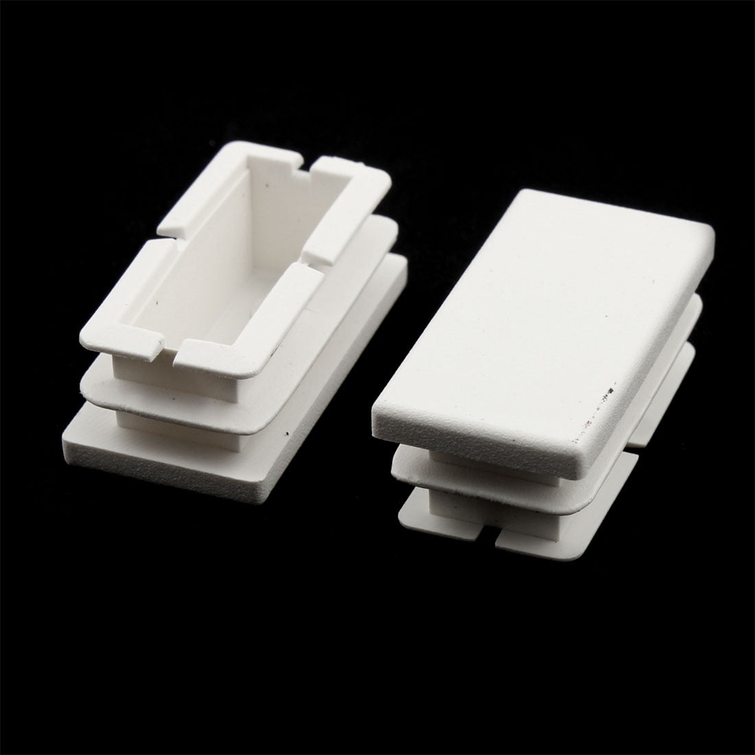 Furniture Plastic Anti Scratch Rectangle Tube Insert Cover White 20 x ...