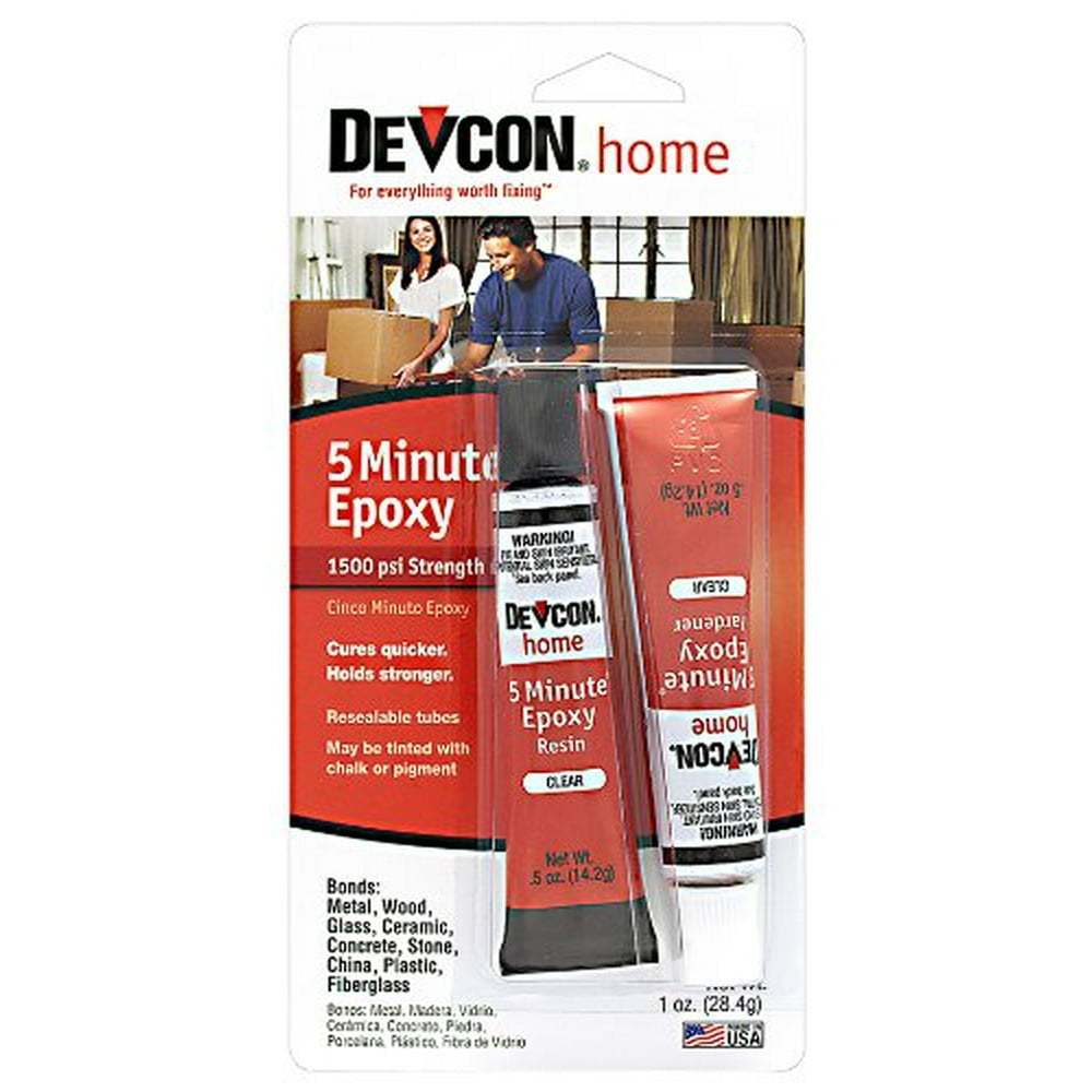 DEVCON 5 MINUTE EPOXY (2) 0.5OZ - Walmart.com - Walmart.com