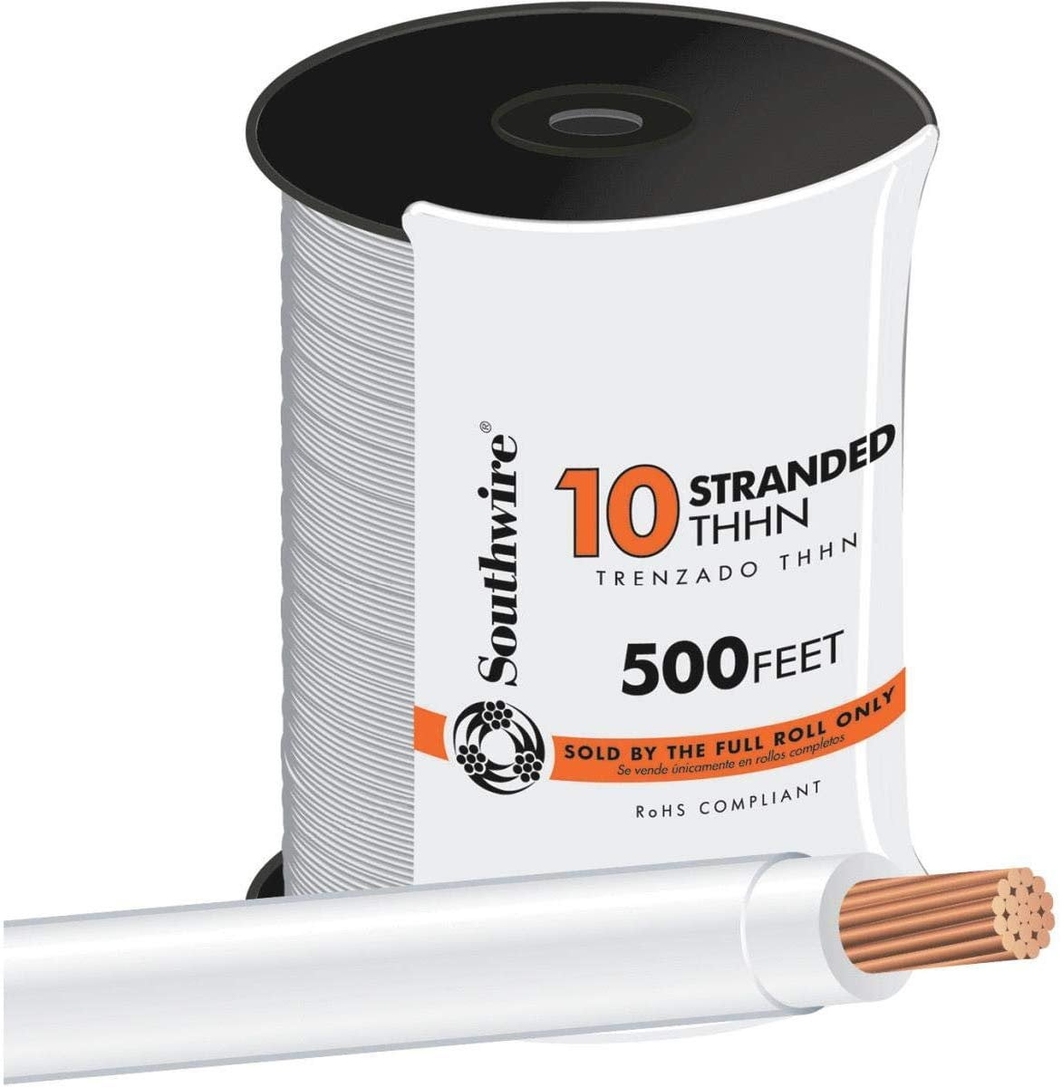 SOUTHWIRE COMPANY LL 22974057 Building Wire Stranded Copper 10 Ga, 1 ...