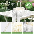 Ayieyill 2pcs Wedding Baskets for Flower Girls with Pearl Handle Flower ...