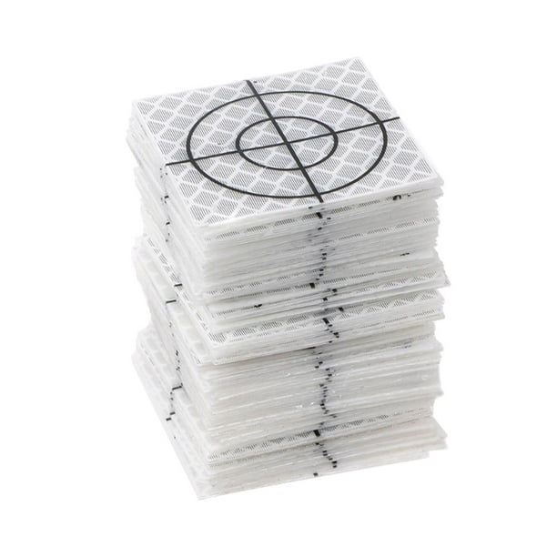 100 Pieces Acrylic Reflective Adhesive Target Sheets Reflective Tape ...