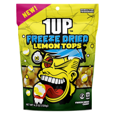 1UP Crispy Freeze Dried Watermelon Gummy Candy, 2.0 oz Resealable Pack ...
