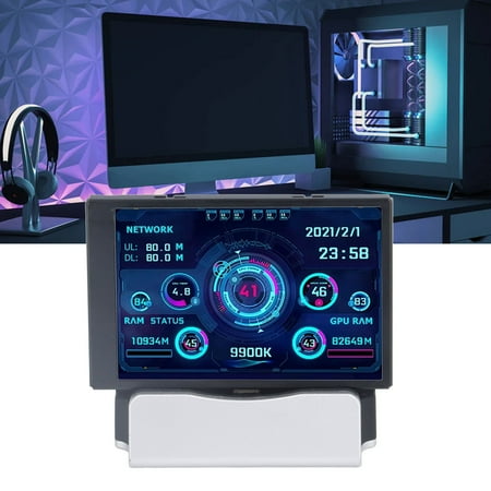 LYUMO 3.5in Monitor Set, 360° Rotatable Energy Saving IPS Secondary ...
