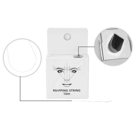 10m Microblading Pre-Inked Mapping String White Measurement Locating Ruler Pink Black Beauty ...