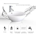 Eclife 16.5" Round Ceramic Bathroom Sink Combo with Faucet 1.5 GPM and Pop up Drain Bathroom ...
