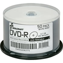 100 PC PlexDisc 16X 4.7 GB DVD-R White Inkjet Hub Printable Disc 632 ...