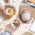 17oz Portable Lunch Food Jar with Handle, 304 Stainless Steel Leakproof ...