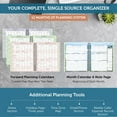 Planner Pad Spiral Bound 3-Tier Funnel Down 12 Month Organizer, July ...