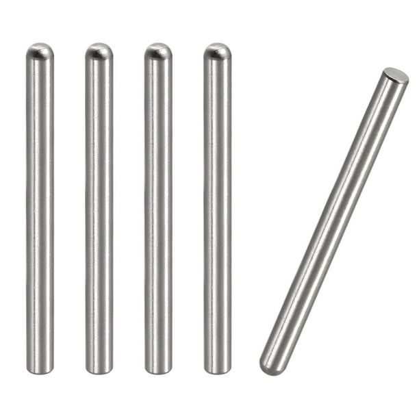 6x70mm Dowel Pins, 5 Pack Round Head Flat Chamfered End Dowel Pin ...