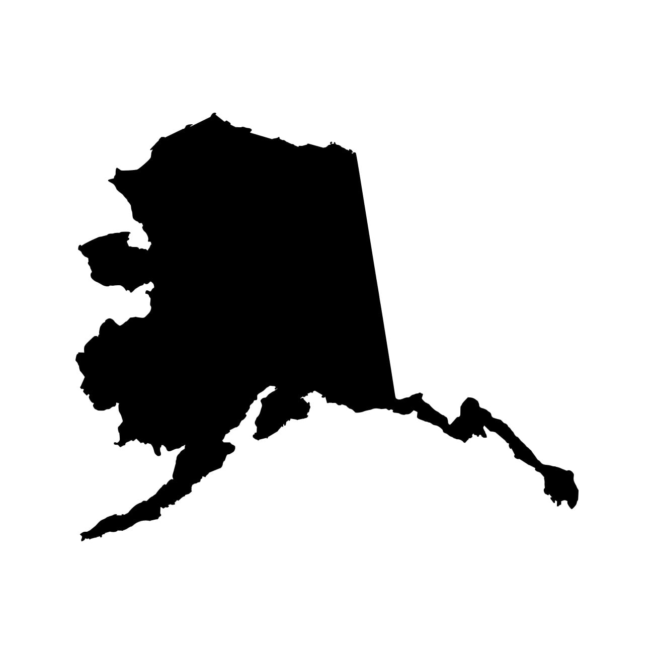 Alaska Shaped Sticker Decal Die Cut - Self Adhesive Vinyl ...