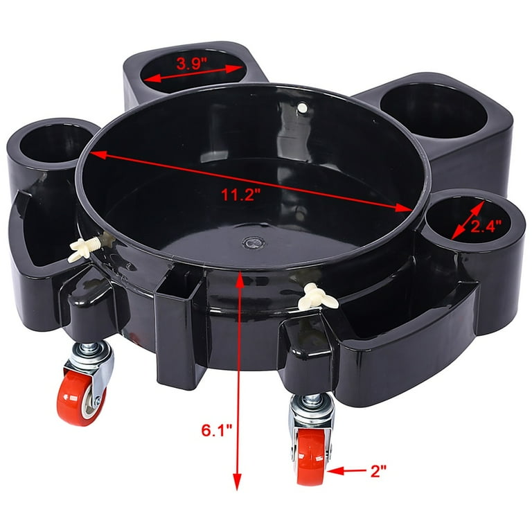 Barrel Dolly With Locking Casters 4 Drum Spill Control Cart W/ Floor