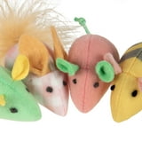 SmartyKat Skitter Mice Spring Plush Mice & Bunny Cat Toys with Pure ...