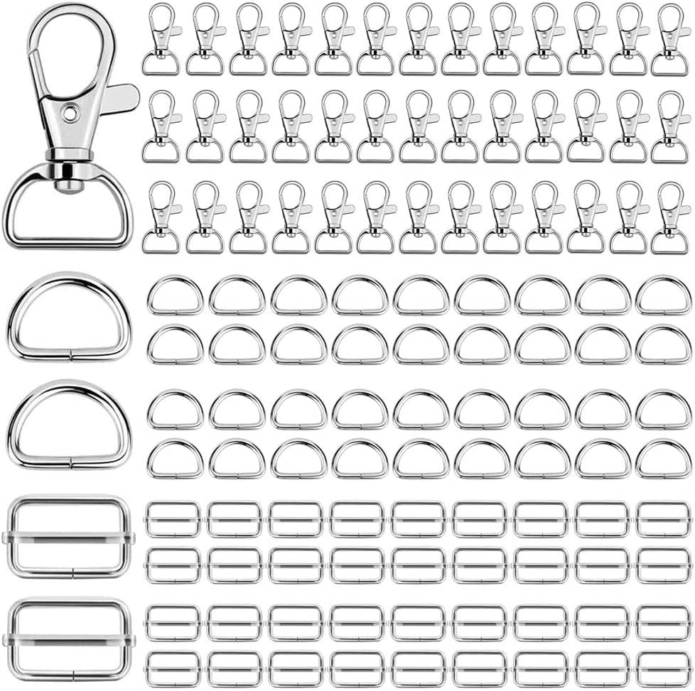 STONCEL 120Pcs Metal Keychain Bulk Key Chain Buckle Swivel Snap Hooks ...