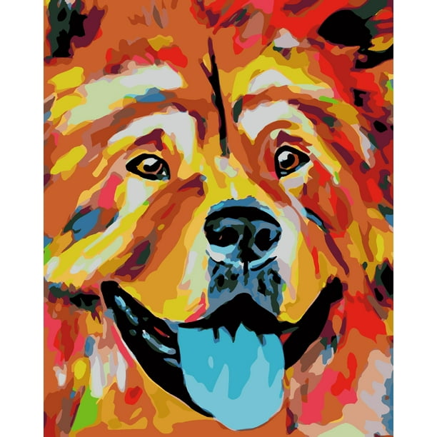 DIY Oil Painting Snout Rectangle Carnivore Felidae Big cats Visual arts ...