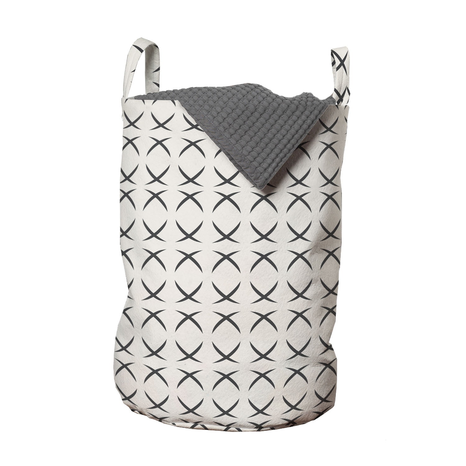 Geometric Laundry Bag, Modern Contemporary Image Shapes Artwork Half ...