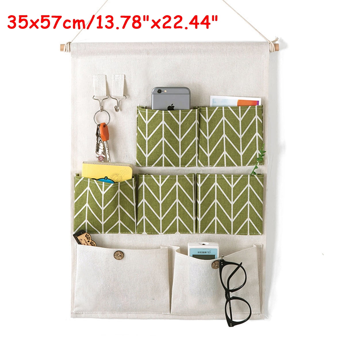 7 Pocket Storage Wall Hanging Bag Holder Wall Mounted Door Pouch ...