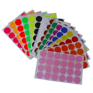 Colored dots stickers 3/4" inch, 13 Colors Sticker Dot 19mm 3/4 inch ...