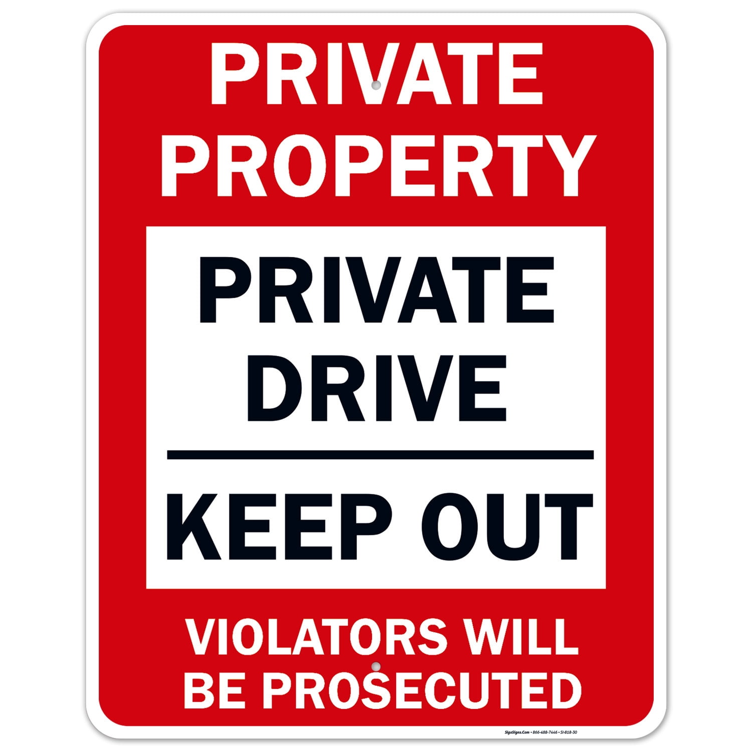 Private Property Sign, Private Drive Sign, No Trespassing Sign ...