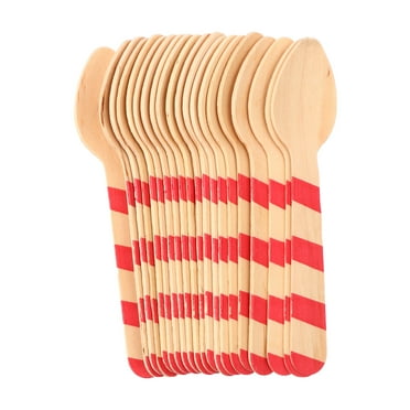 100pcs Wooden Ice Cream Spoons Wood Taster Spoons Popsicle Paddles Spoon - Walmart.com