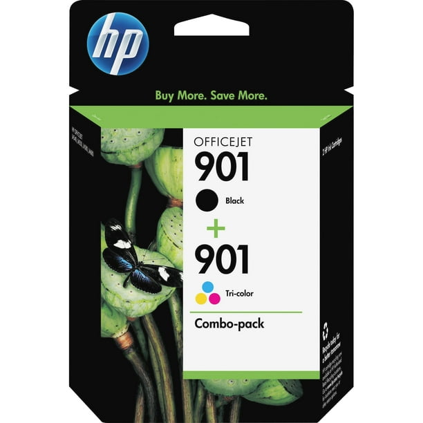 HP 901 Ink Cartridges - Black, Tri-color, 2 Cartridges (CN069FN ...