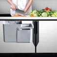 flameer Hanging Kitchen Trash Can Extendable Food Waste Bin Modern ...