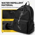 Black Waterproof School Backpack Lightweight Casual College Travel ...