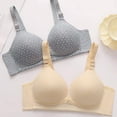 CUZIBR Bras For Women No Underwire Front Closure Cotton Bralette V-Neck ...