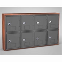 Cell Phone Locker 8 Door with Key Lock Black - 22 x 4 x 12.5 in ...