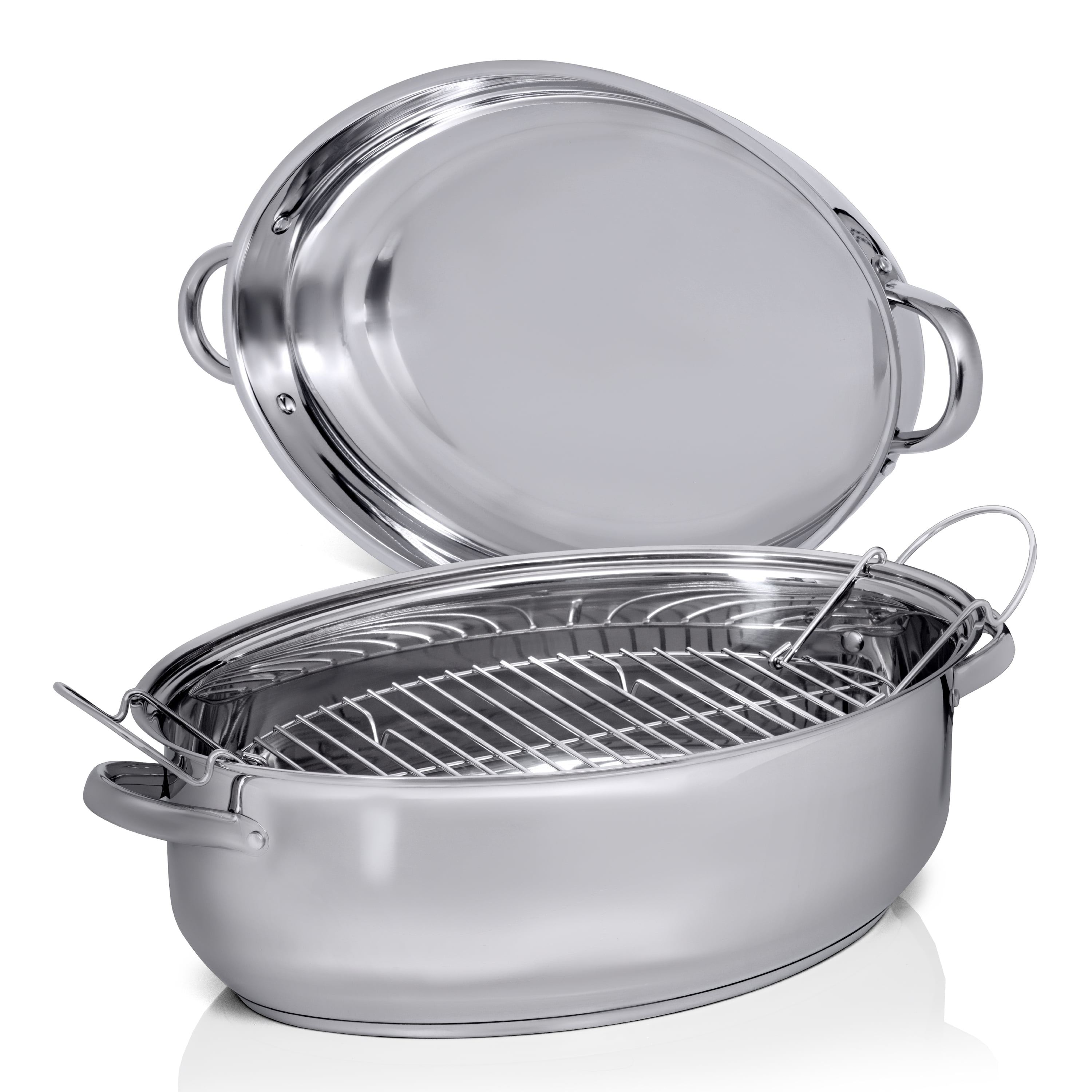 Precise-Heat Multi-Use Baking and Roasting Pan with Easy Lift Wire Rack ...