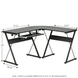 Furinno Besi L-Shape Metal Frame Computer Desk, Espresso FCG126EX ...