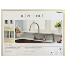 allen + roth Townley Spot Free Stainless Steel Double Handle Deck-mount ...