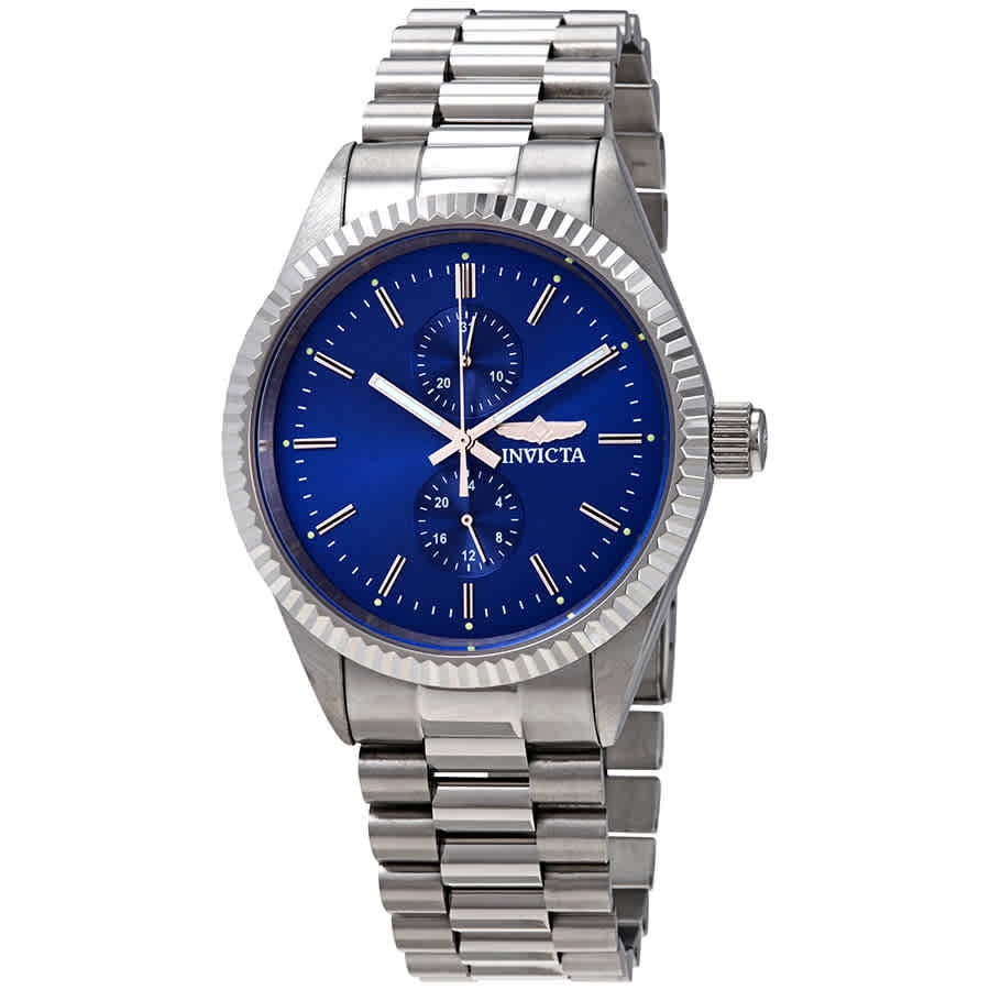 Invicta Specialty Blue Dial Stainless Steel Men's Watch 29420 - Walmart.com