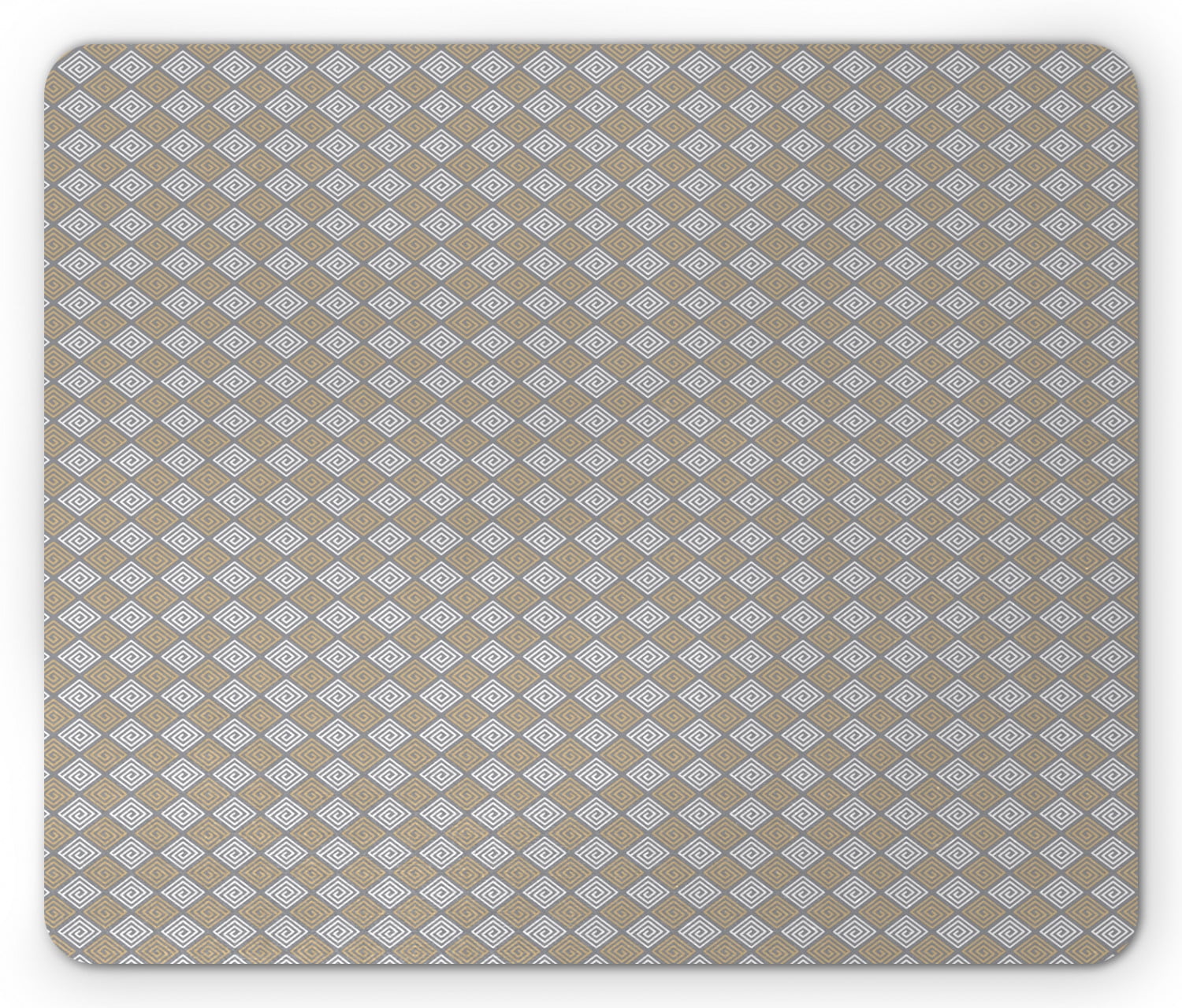 Neutral Color Mouse Pad, Geometric Modern Illustration of Bicolour ...