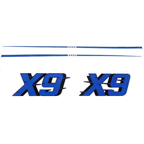 MasterCraft Boat Raised Decals 7506021K | X-9 Blue (4 Pc. Set ...