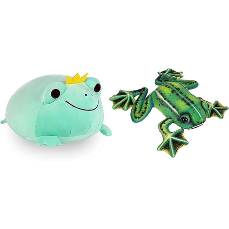 Soft Stuffed Frog Plush Snuggly Pillow and Realistic Tree Toad Stuffed ...