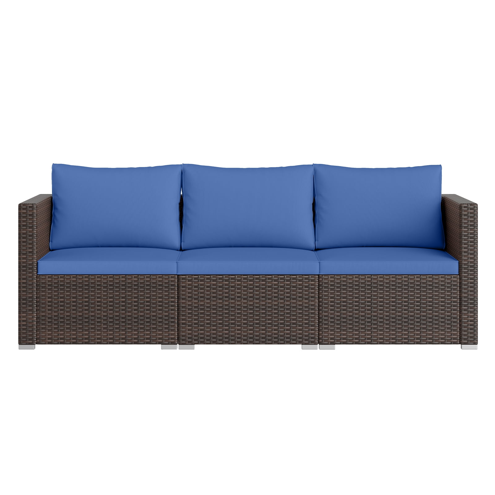 Click here for Patiojoy 3-Piece Outdoor Wicker Sectional Sofa Set... prices