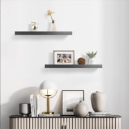 Gronda Adjustable Floating Shelves for Wall 3 Tier 20In Wood Storage ...