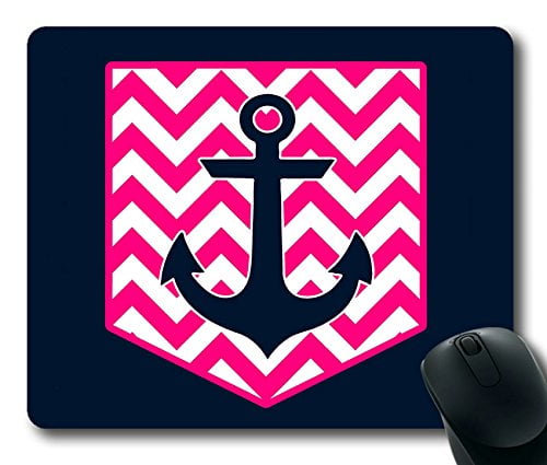 Chevron Background With Anchor Computer
