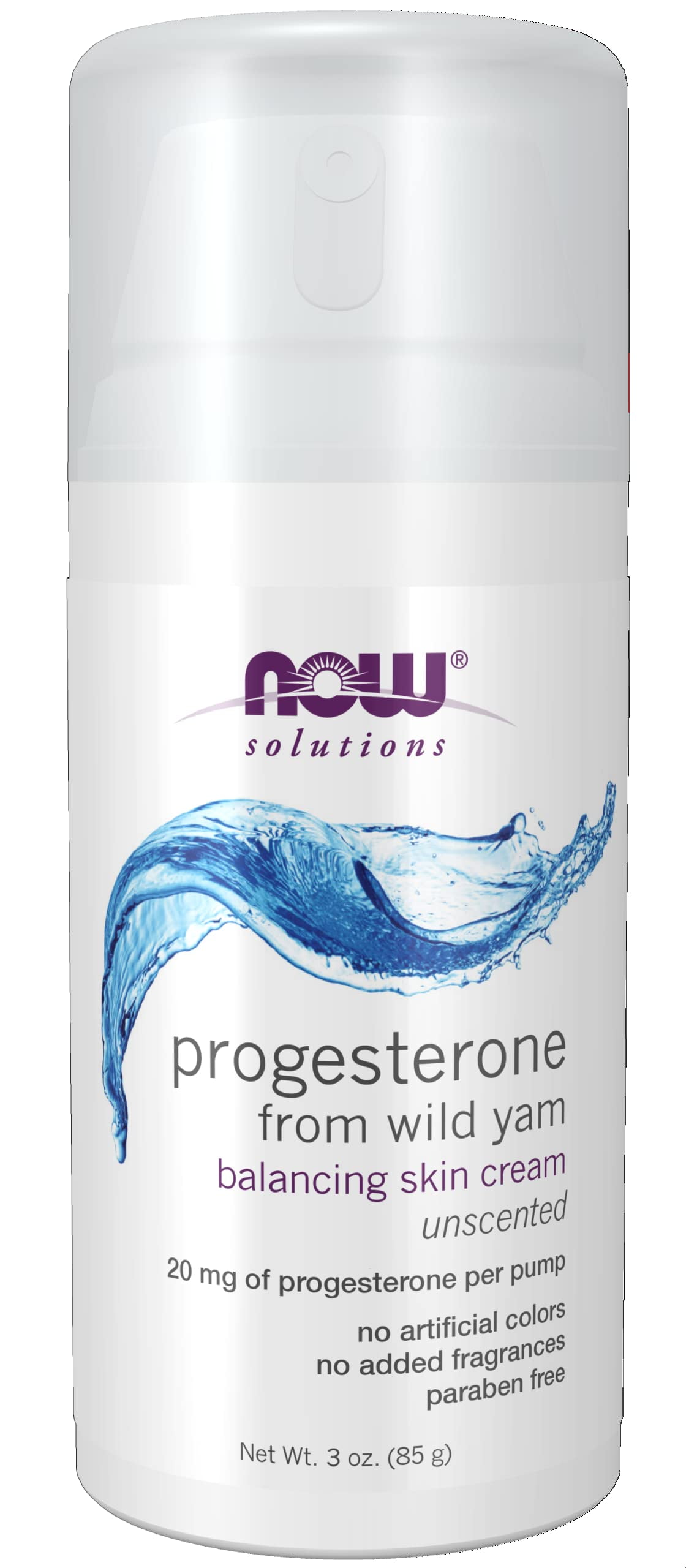 Crema para la piel NOW Solutions Progesterona natural, 60 ml, 20 mg ...