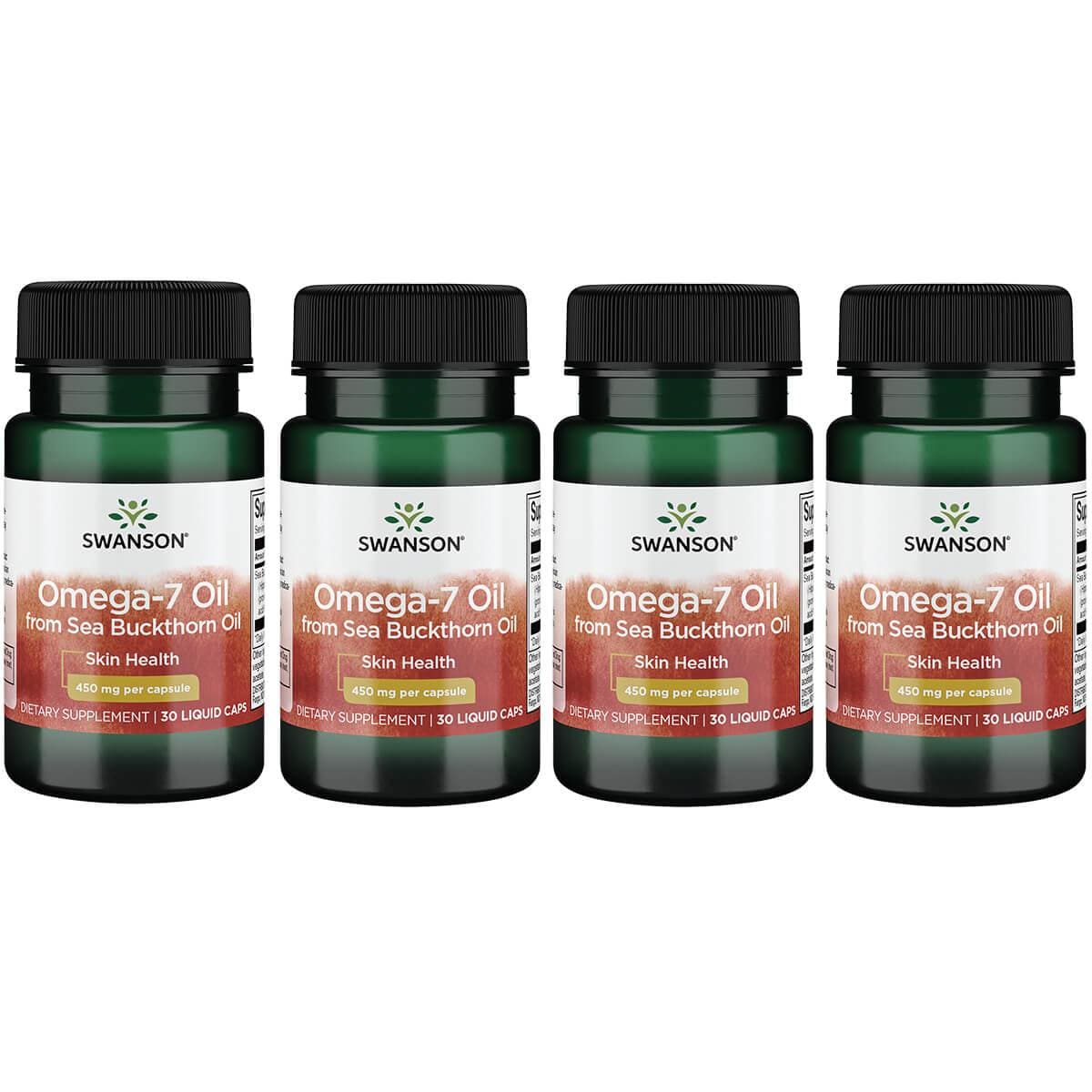 Swanson Omega-7 Oil From Sea Buckthorn Oil 450 mg 30 Liq Caps 4 Pack ...