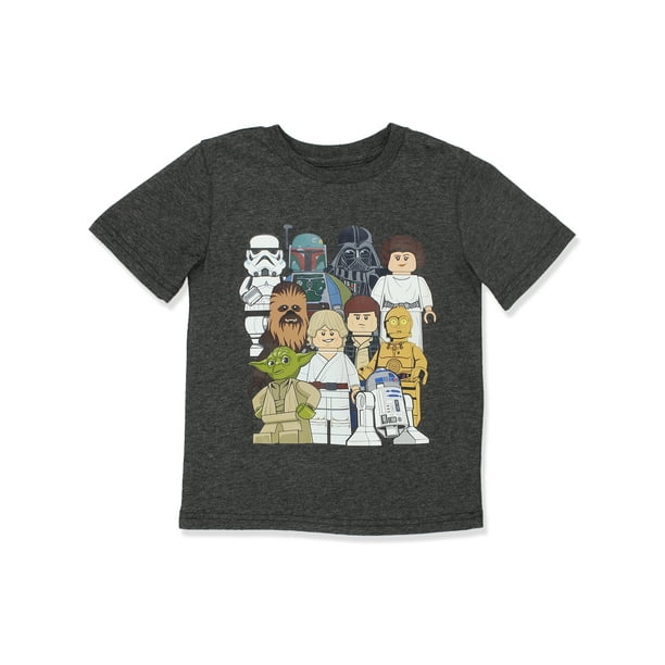 Lego Star Wars Luke Skywalker Yoda R2-D2 Kids Short Sleeve T-Shirt ...