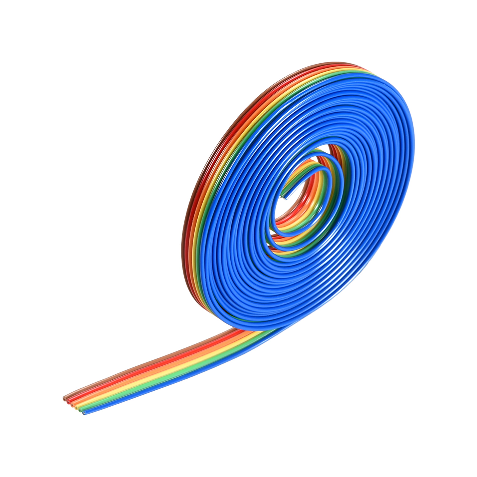 IDC Rainbow Wire Flat Ribbon Cable 6P 1.27mm Pitch 3meter/9.8ft Long ...
