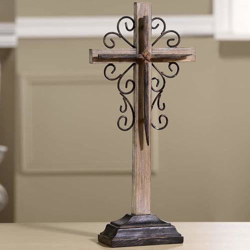 Giftcraft Decorative Tabletop Cross - Walmart.com