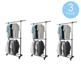 Home Basics 2 Tier Expandable Garment Rack, Black - Walmart.com