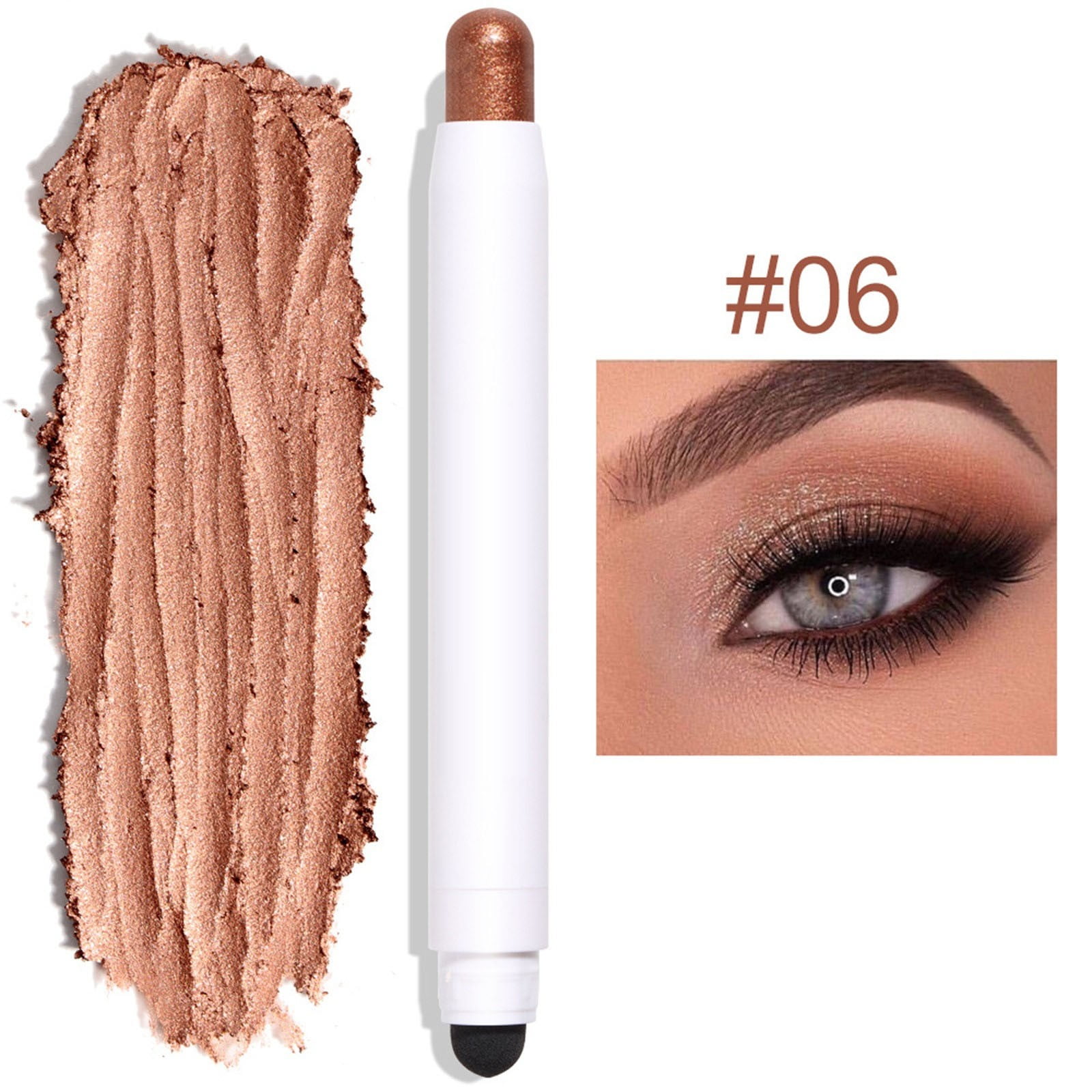 Fcbaudy 12-Color Eye Shadows Stick Non-Smudges Nudes Makeup Eye Shadows Eye Shadow 5.1×0.4×0.4 In