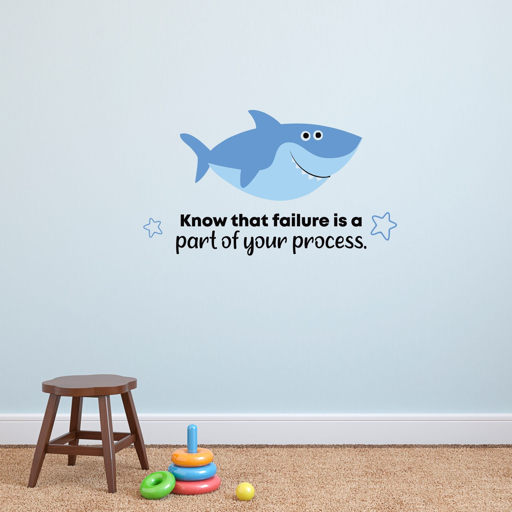 Your Process Shark Animal Quote Cartoon Quotes Decors Wall Sticker Art ...