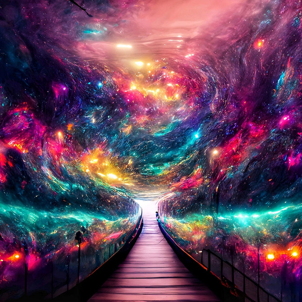 Mojoyce Galaxy 5D DIY Diamond Painting Kits Full Round Drill Wall Decor ...