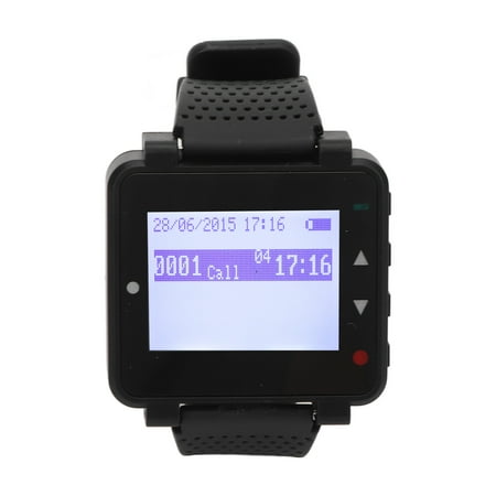 Wireless Calling System, Time Display IPX7 Waterproof Watch Pager ...